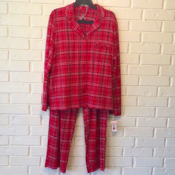 Cabernet | Intimates & Sleepwear | Cabernet Red Plaid Soft Knit ...